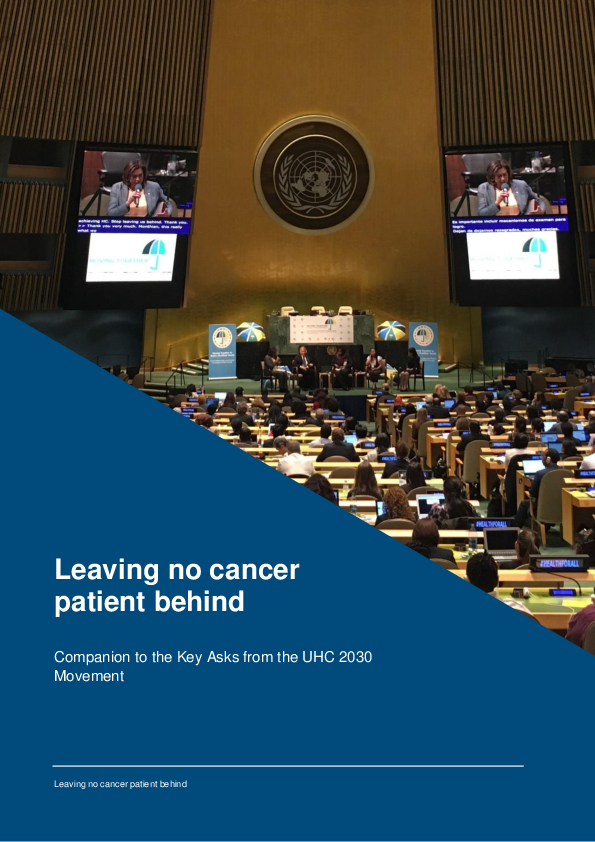 Leaving no cancer patient behind: companion to the UHC 2030 key asks | UICC